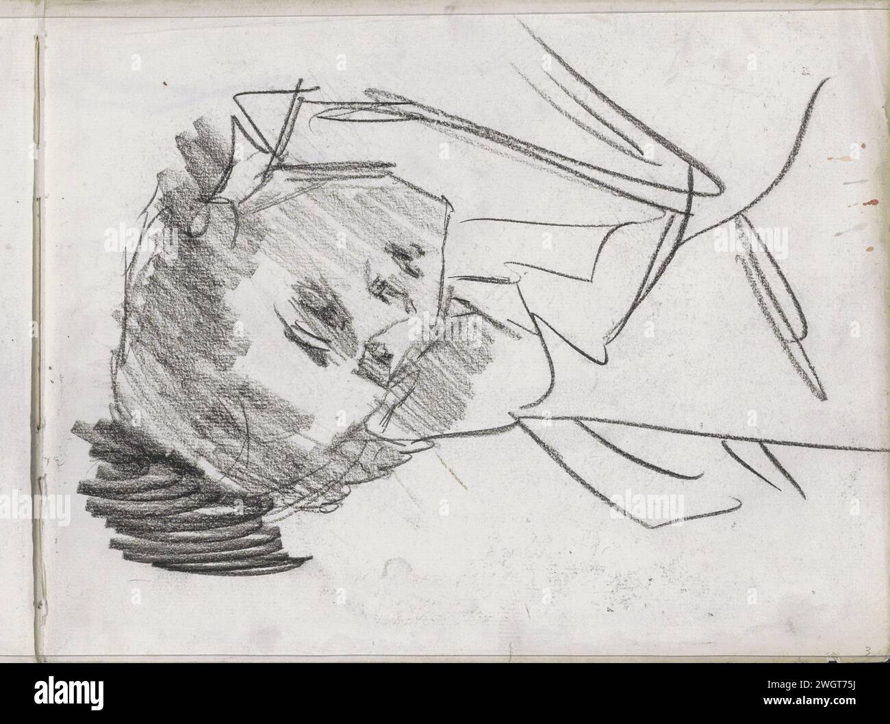 Figure with curved head, 1875 - 1934 Leaf 3 Recto from sketchbook XIV ...