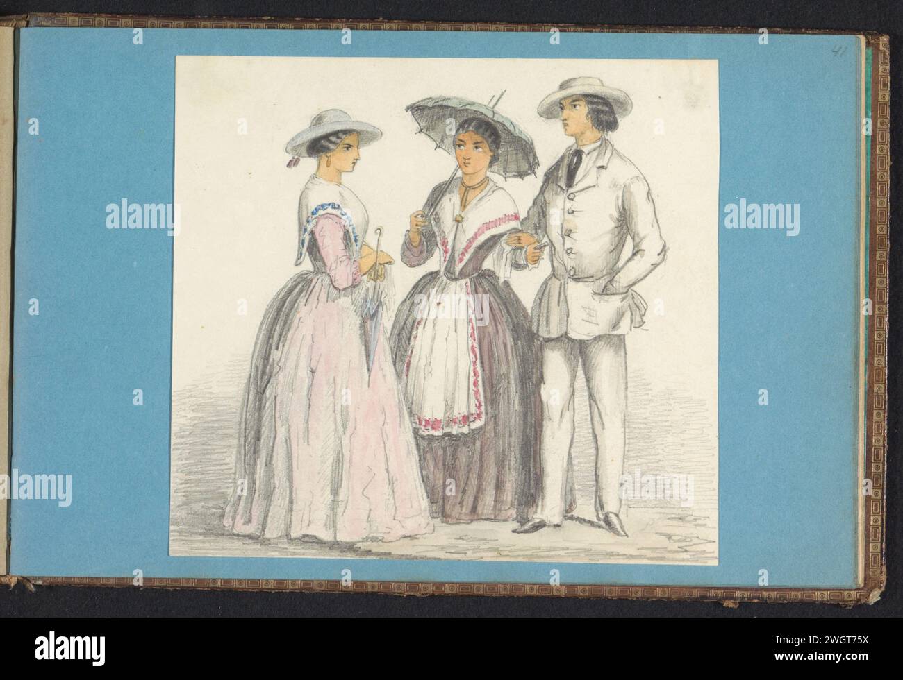 A couple and a young woman, Jacob Marius Adriaan Martini van Geffen, in ...