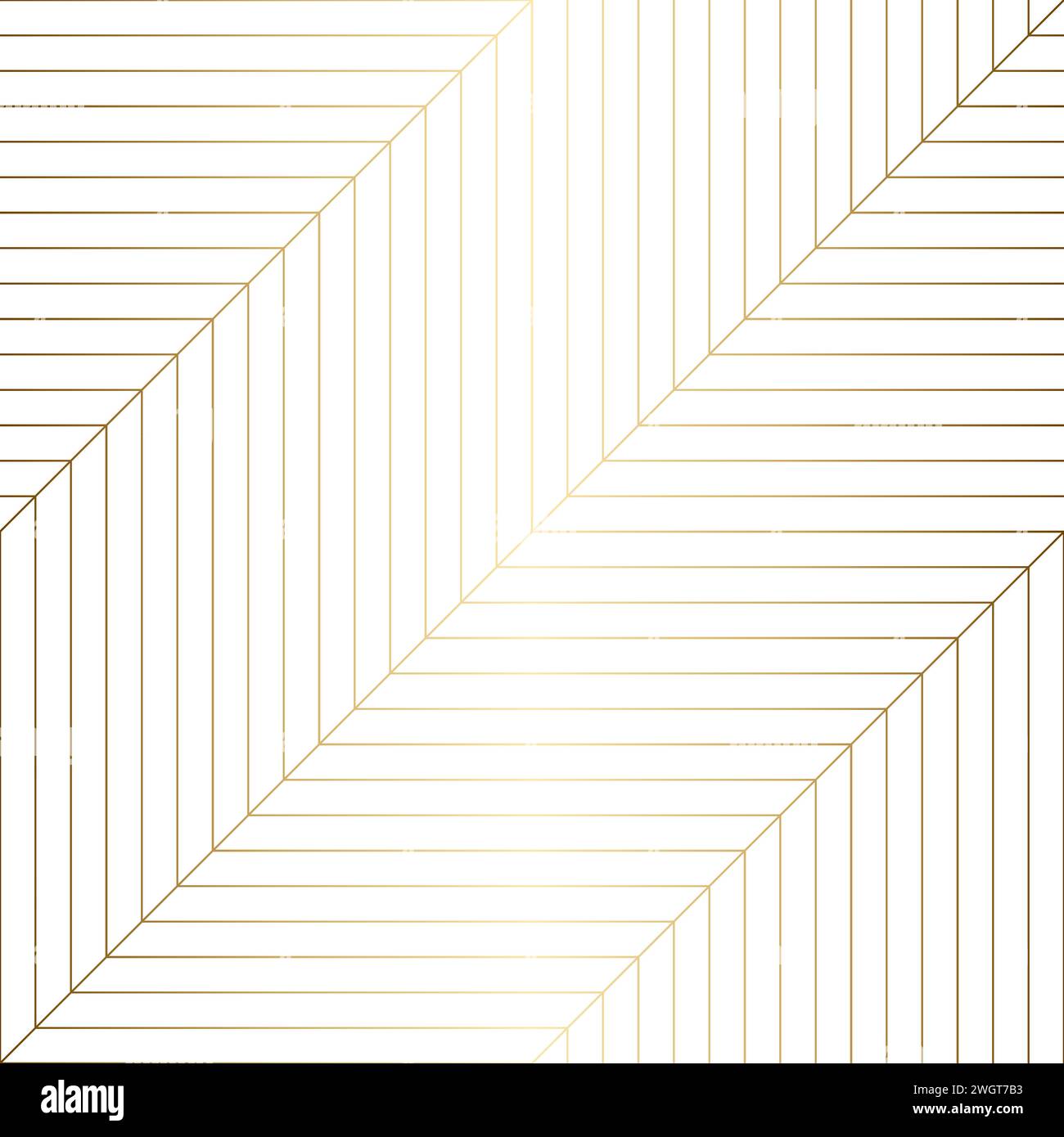 Geometric golden seamless pattern white color background. Zig zag ...