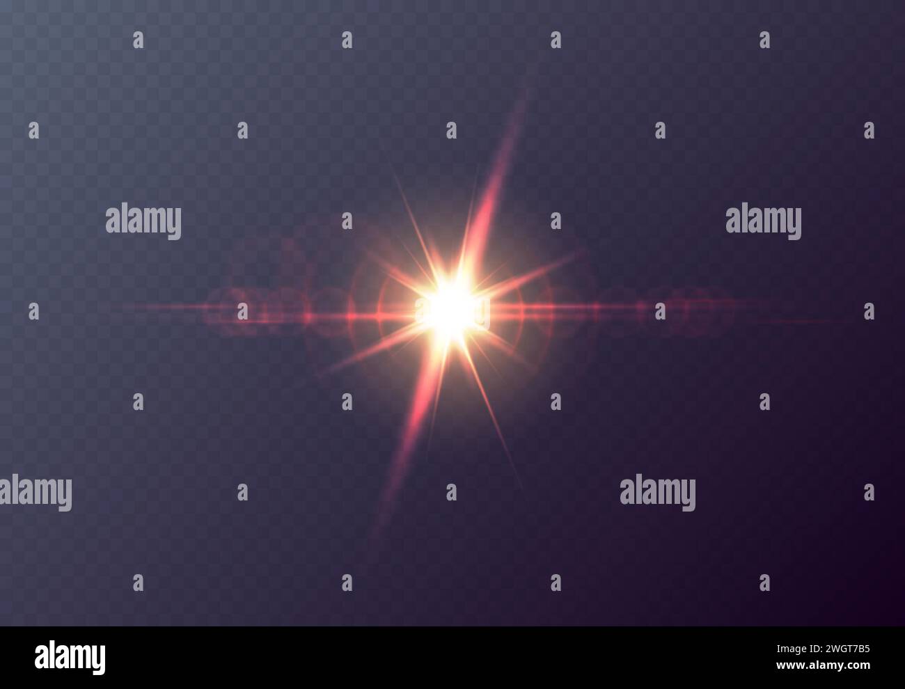 Vector red front sun lens flare transparent special light effect ...