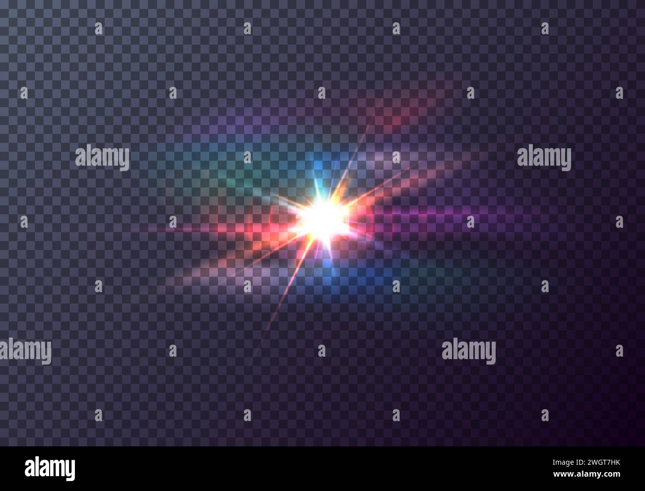 Vector red front sun lens flare transparent special light effect ...