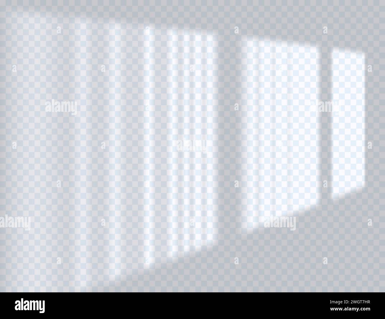 Realistic long shadow overlay effect of window isolated on transparent ...
