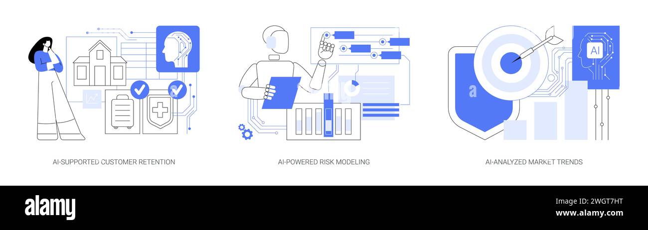 AI for competitive insurance products abstract concept vector ...