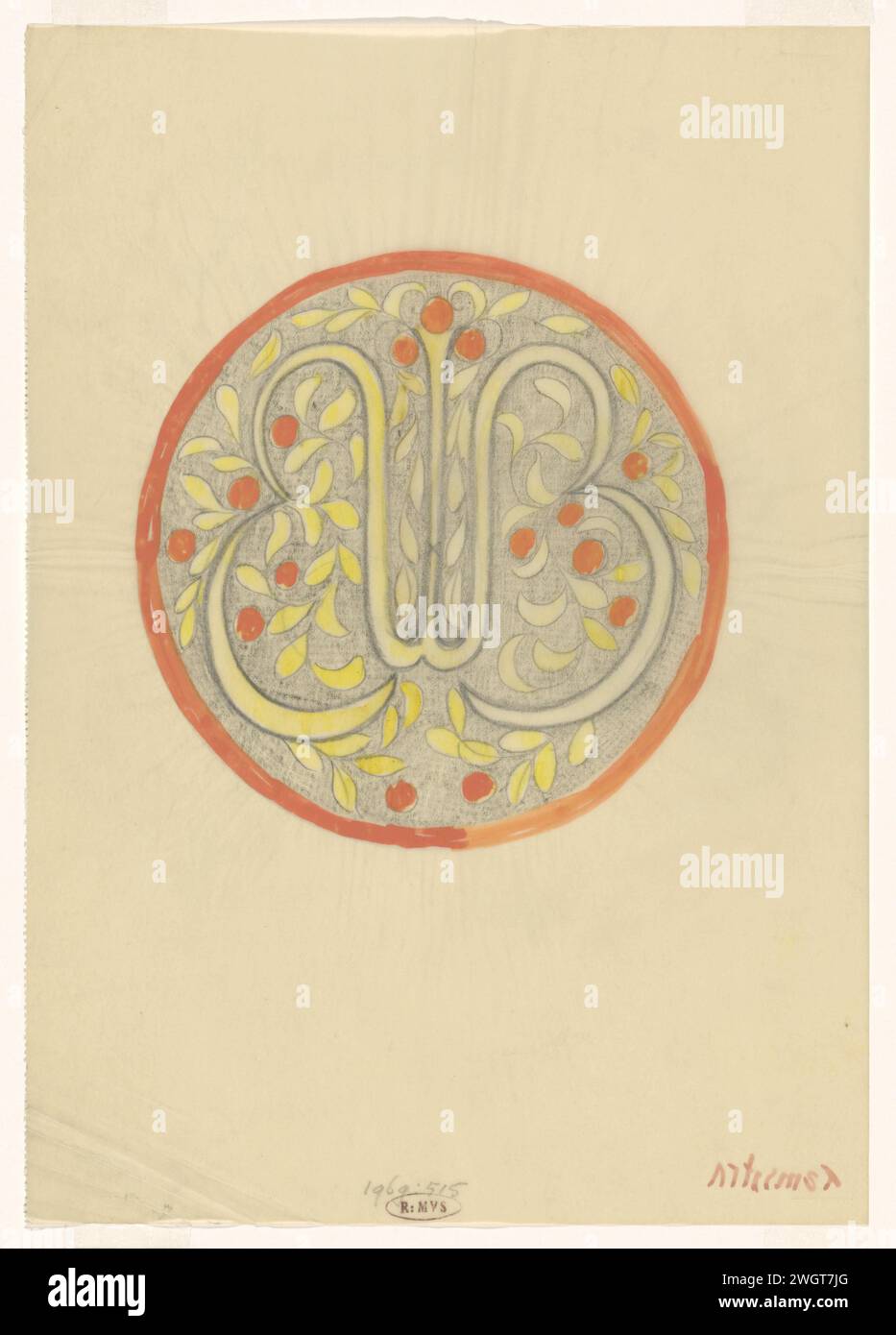 Design for a sign with WB, Carel Adolph Lion Cachet, 1874 - 1945 ...