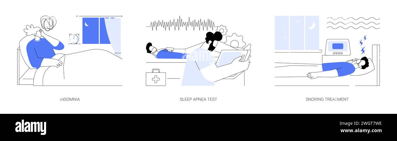 Sleep medicine abstract concept vector illustrations Stock Vector Image ...