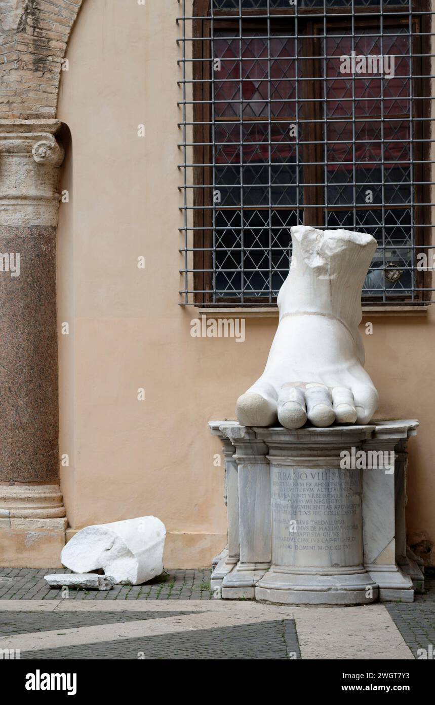 Rome, Italy. 06th Feb, 2024. The colossal statue of Constantine, dating ...