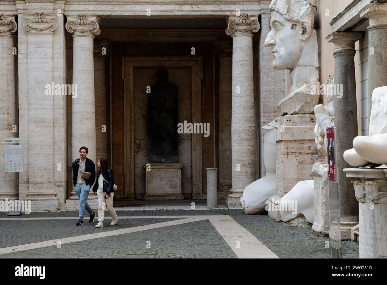 Rome, Italy. 06th Feb, 2024. The colossal statue of Constantine, dating ...