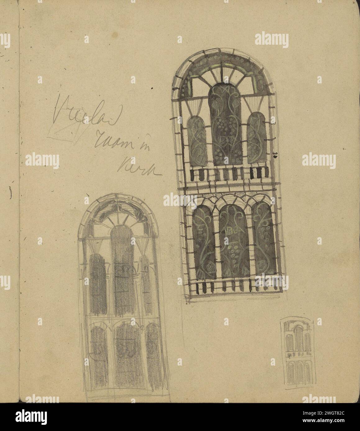 Church windows, c. 1905 - c. 1906 Designs for the Reformed Church in ...
