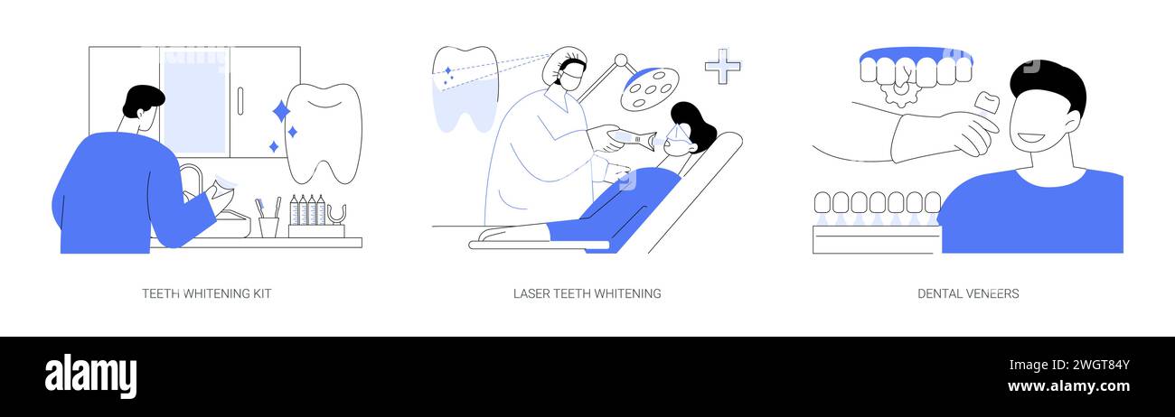 Teeth whitening abstract concept vector illustrations Stock Vector ...