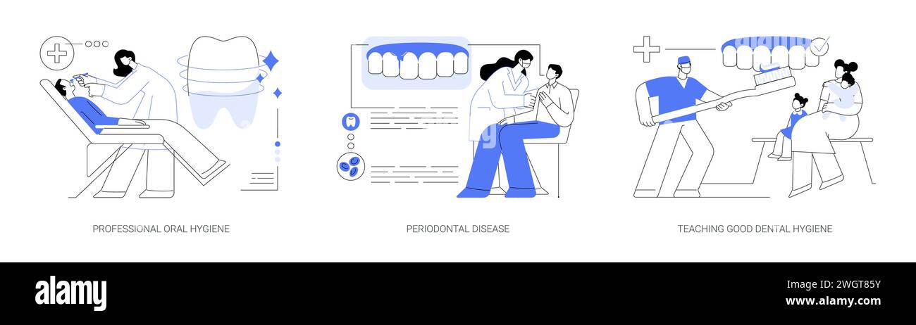 Dental hygienist abstract concept vector illustrations Stock Vector ...