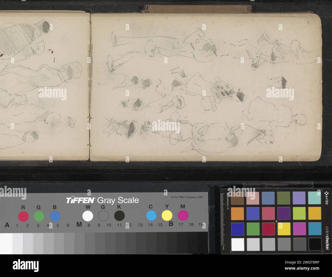 Figure studies, George Hendrik Breitner, 1880 - 1882 Page 62 from a sketchbook with 37 sheets ...