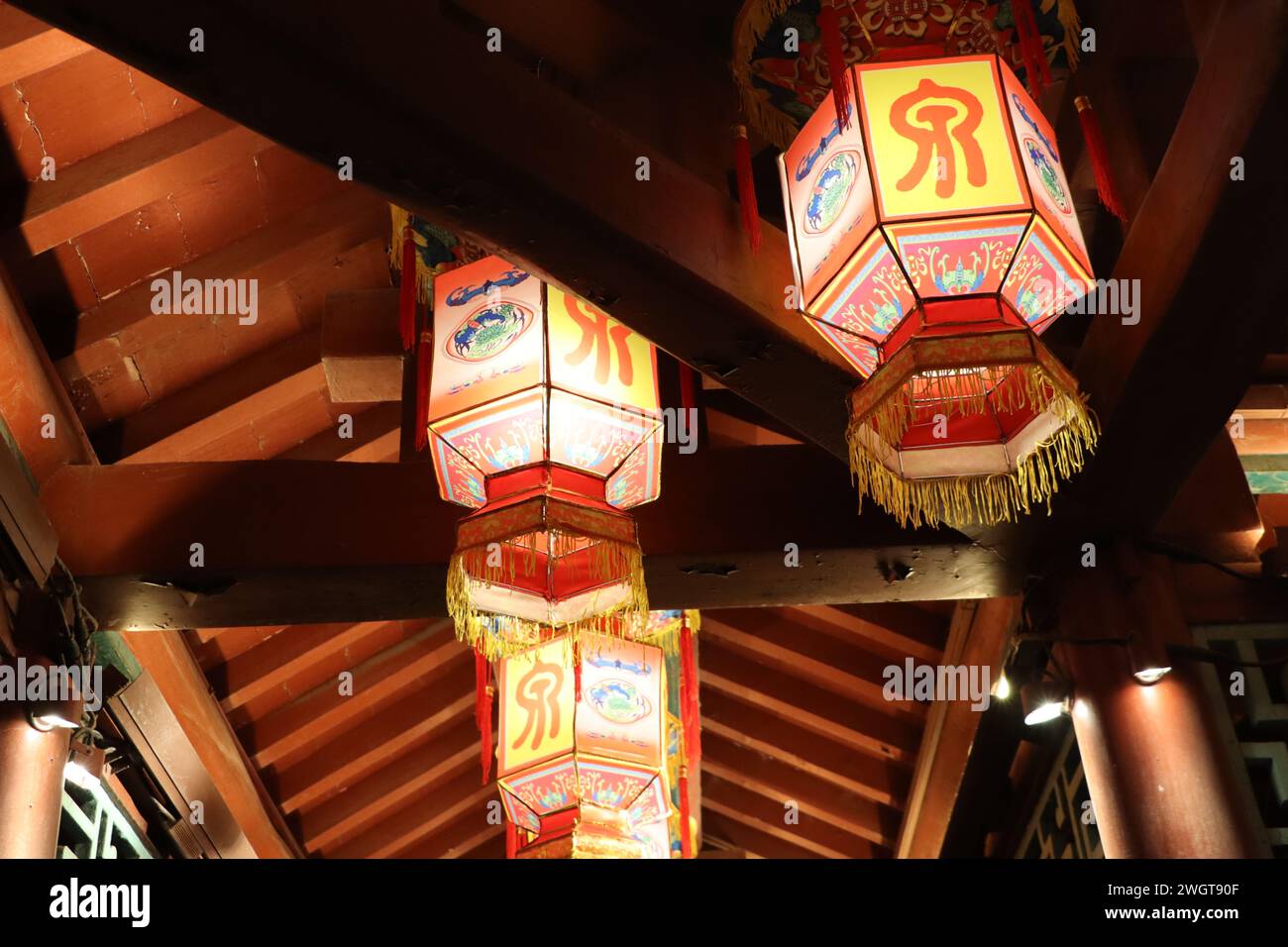 Tourists are visiting the 43rd Baotu Spring Lantern Fair in Jinan ...