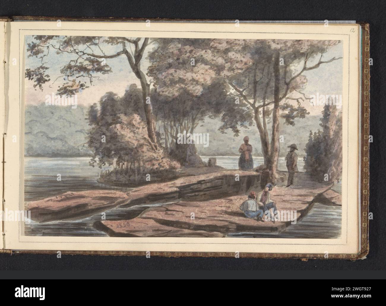 View of Currenting Tigri Holo in the Suriname River, Jacob Marius ...