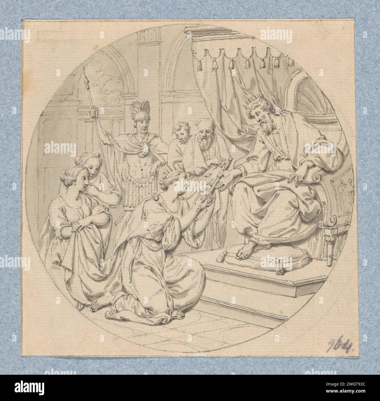 Esther for Ahasverus (in box with 43 drawings), Louis Fabritius Dubourg ...