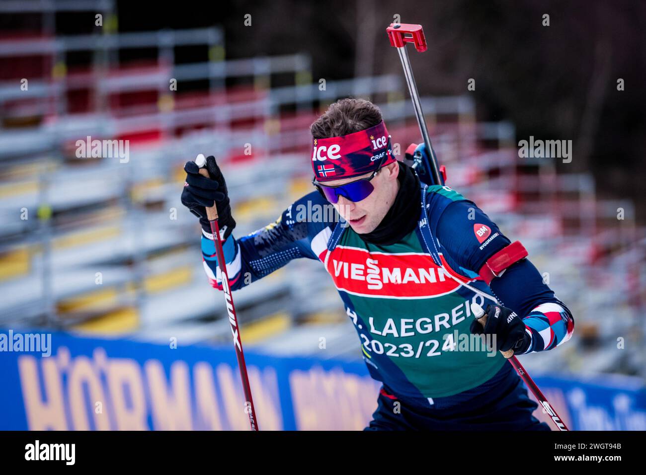 Sturla Holm Laegreid of Norway during official training for the ...