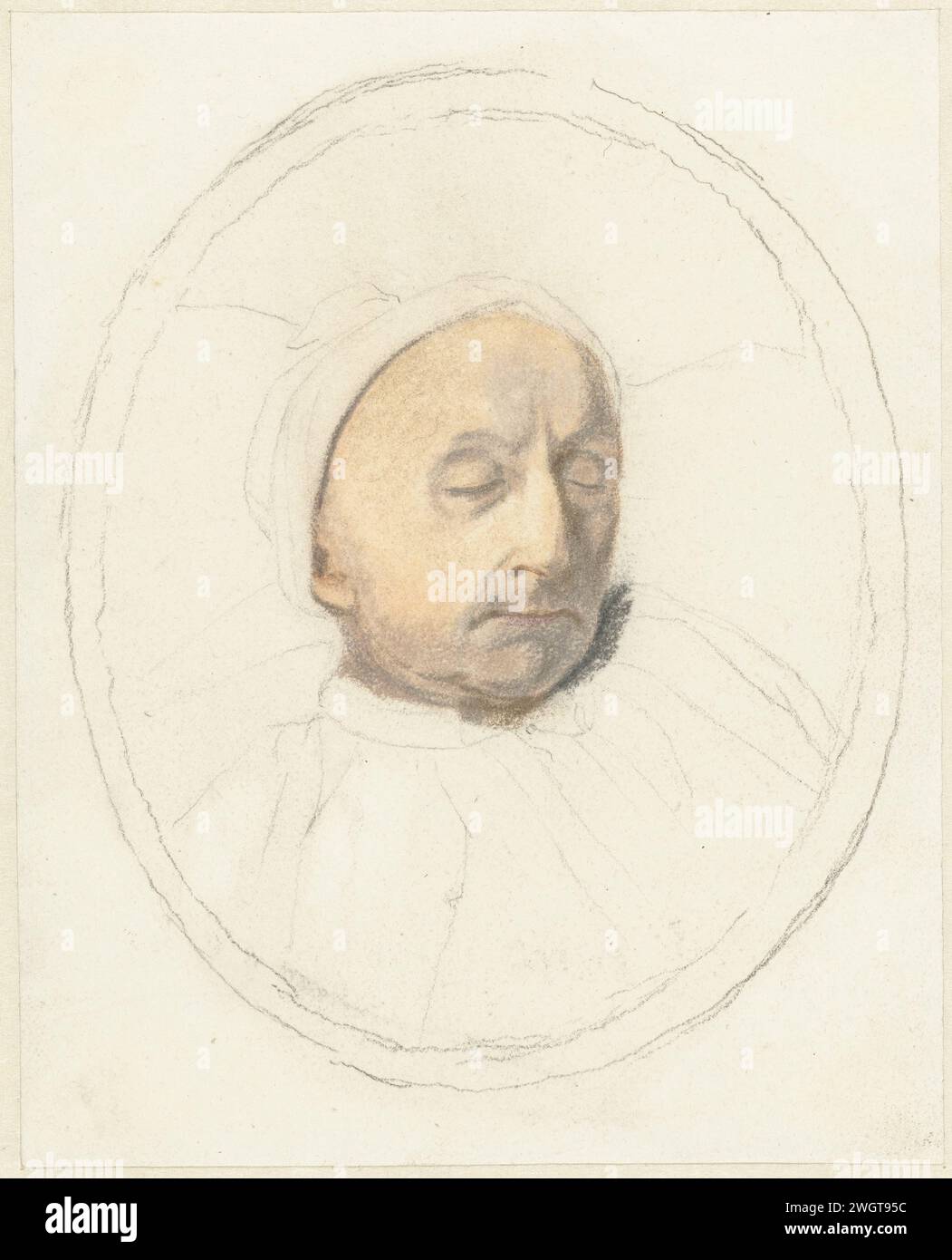 Man on his death bed, Jordanus Hoorn, 1763 - 1833 drawing paper. pencil ...