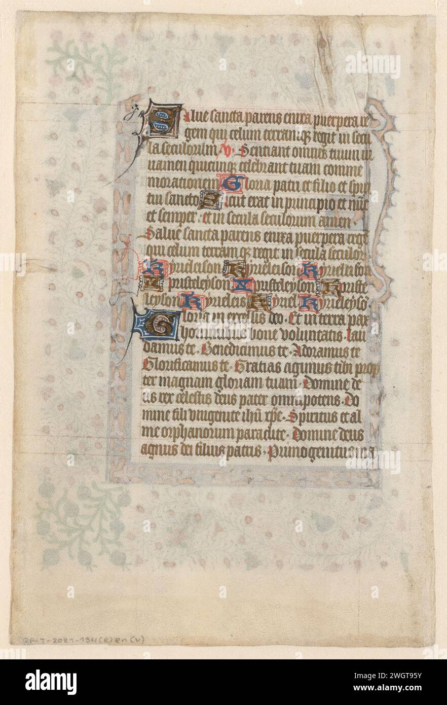 Manuscript leaf from a missal hi-res stock photography and images - Alamy