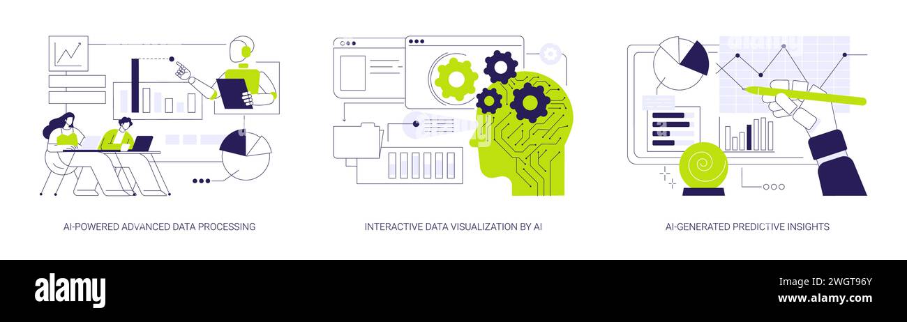 AI-Powered Data Analysis abstract concept vector illustrations Stock Vector Image & Art - Alamy