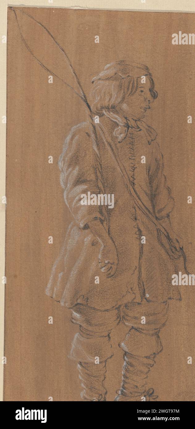 Standing man with whip, Cornelis Saftleven (attributed to), c. 1617 - c ...