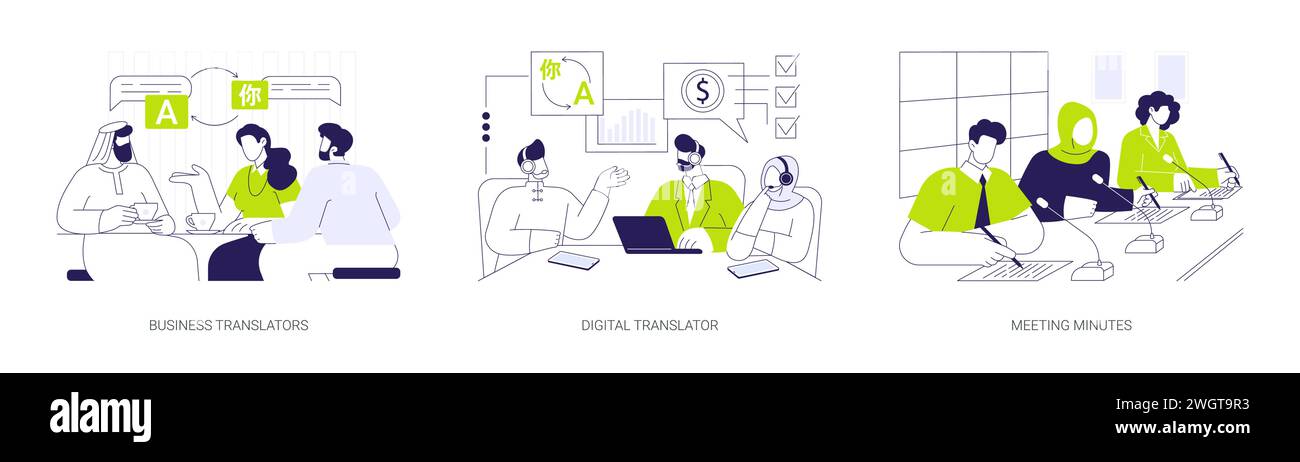 International business meeting abstract concept vector illustrations ...