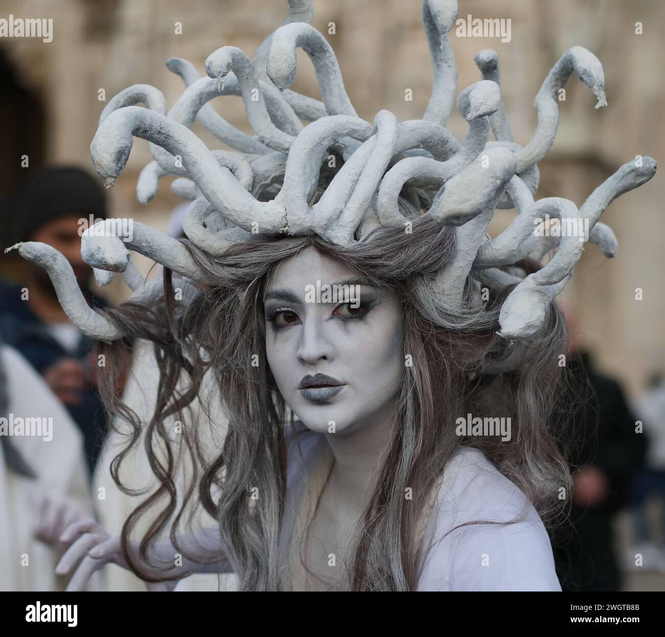 Milan, . 06th Feb, 2024. Promotional show in Piazza Duomo Milan to ...