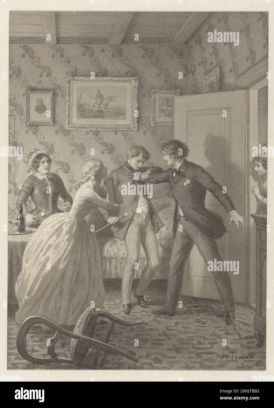 Hand -made between Baron van Tilbury and Galjart, Willem de Famars ...