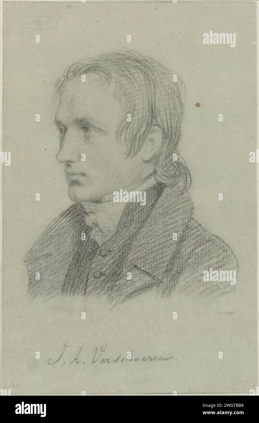 Portrait of the painter Johannes Antonius Verschaeren, Jacobus ...