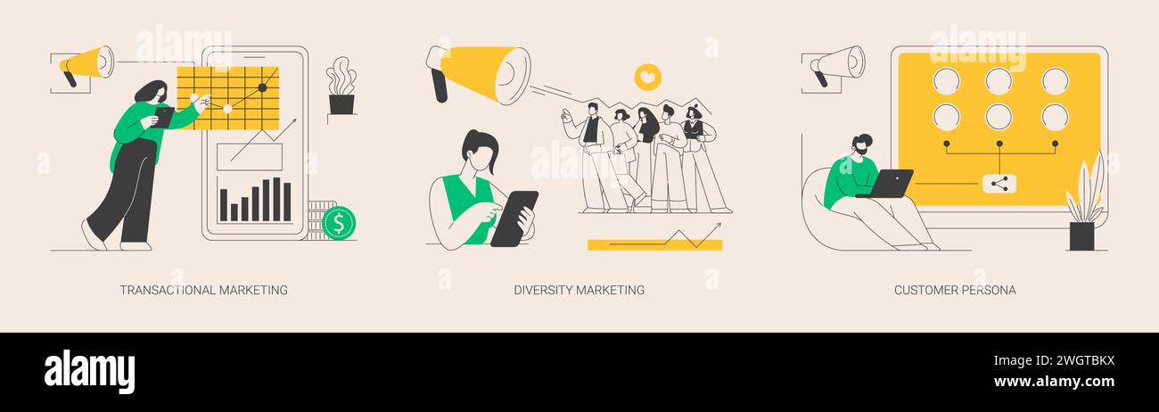 Marketing strategies abstract concept vector illustrations Stock Vector ...