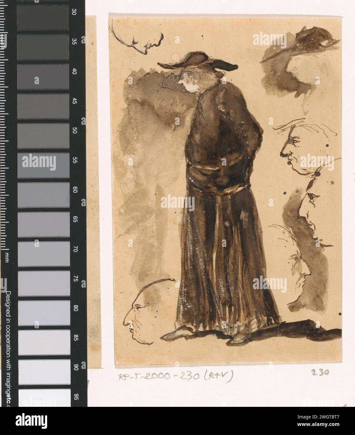 French priest, Johannes Tavenraat, 1858 drawing French priest in ...
