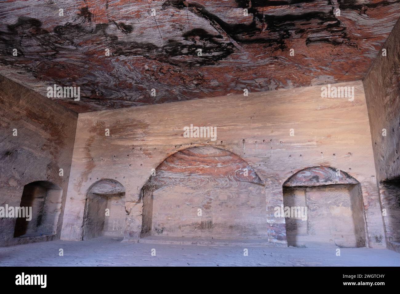 Petra Jordan Inside the Royal Tombs ancient Nabatean burial chamber ...