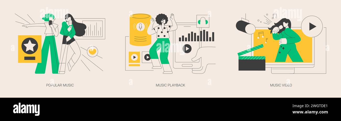 Pop culture abstract concept vector illustrations Stock Vector Image ...