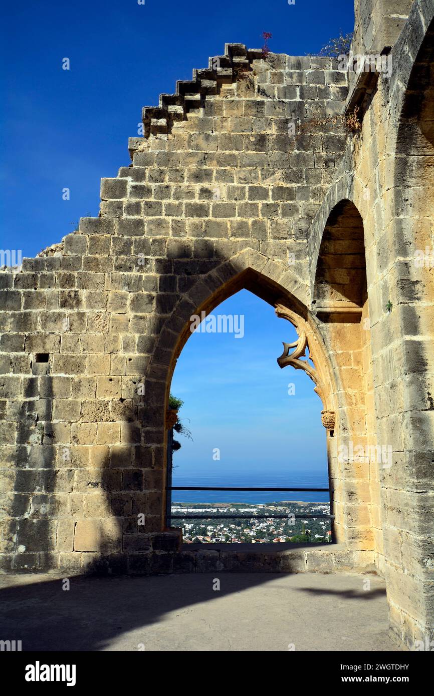 North Cyprus, medieval Bellapais Abbey Stock Photo - Alamy