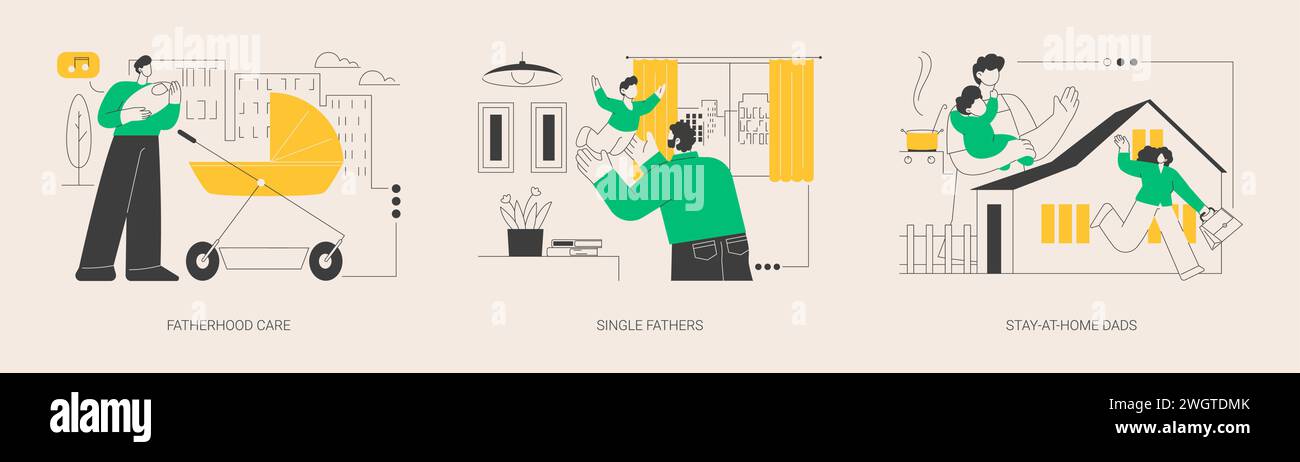 Fathers role abstract concept vector illustrations Stock Vector Image ...