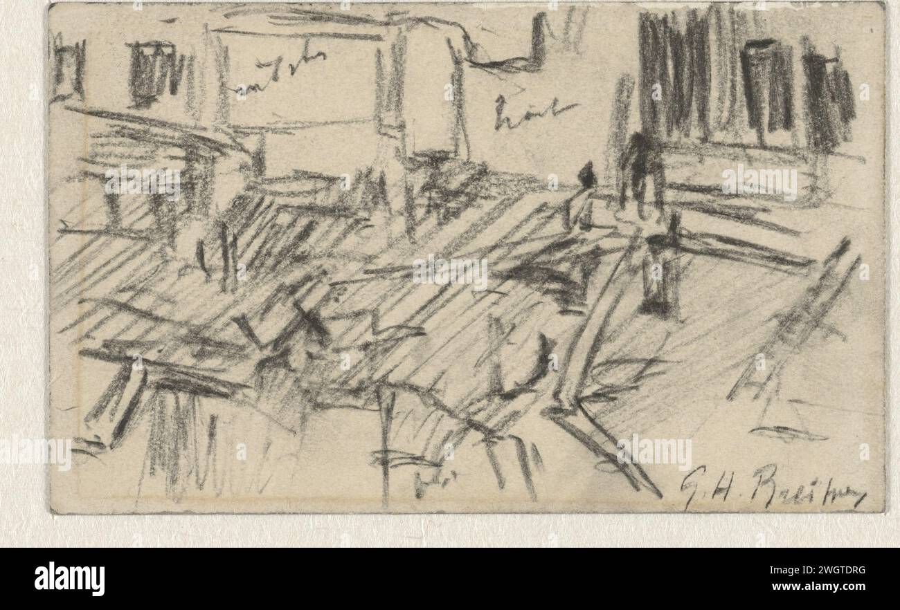 Hei work, George Hendrik Breitner, c. 1867 - c. 1923 drawing paper ...