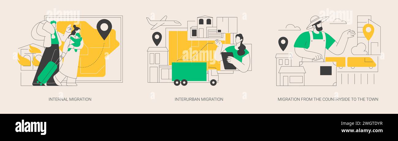 Movement of people abstract concept vector illustrations Stock Vector ...