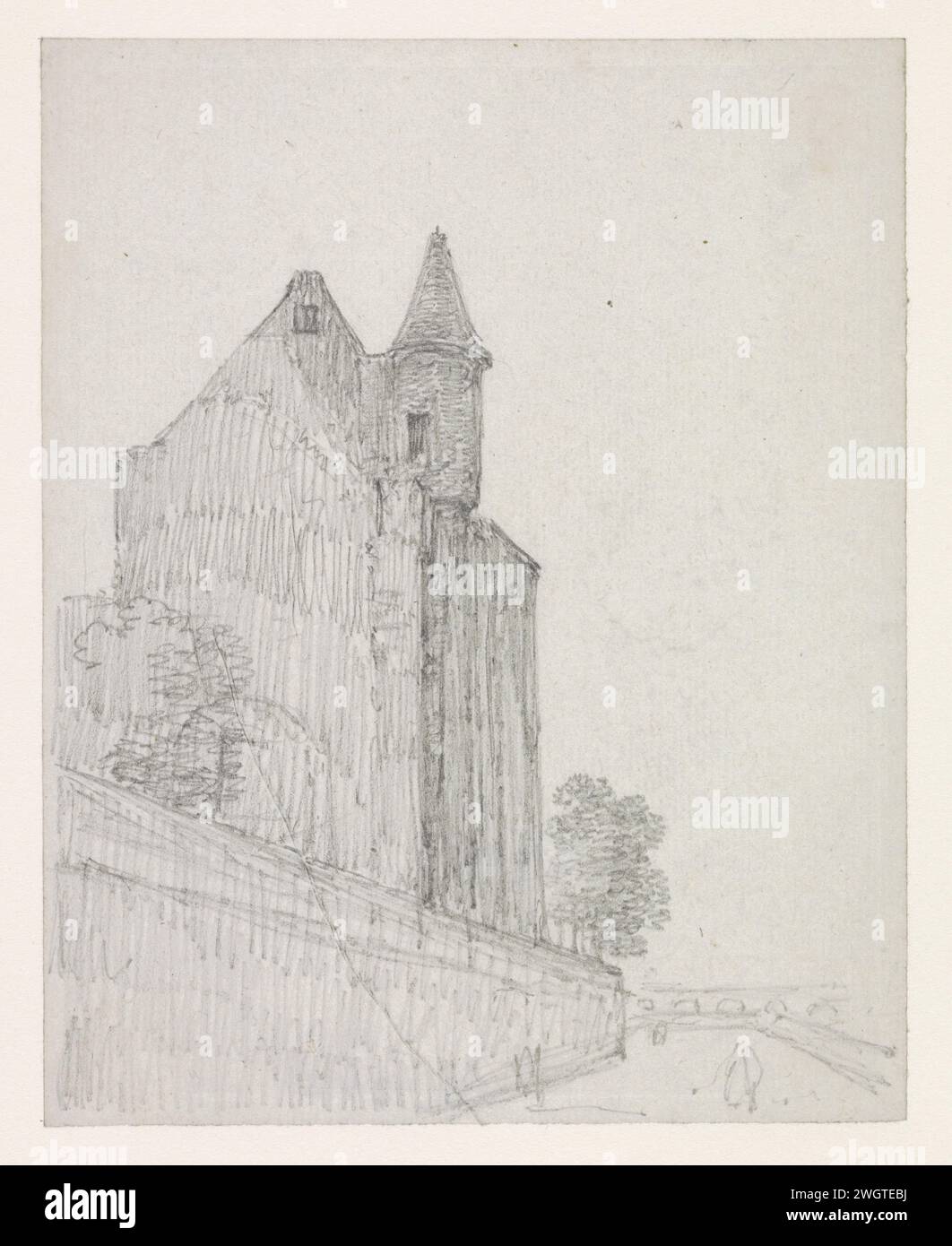 Remnant of a medieval building on the Seine -Kade, Georges Michel, 1773 ...