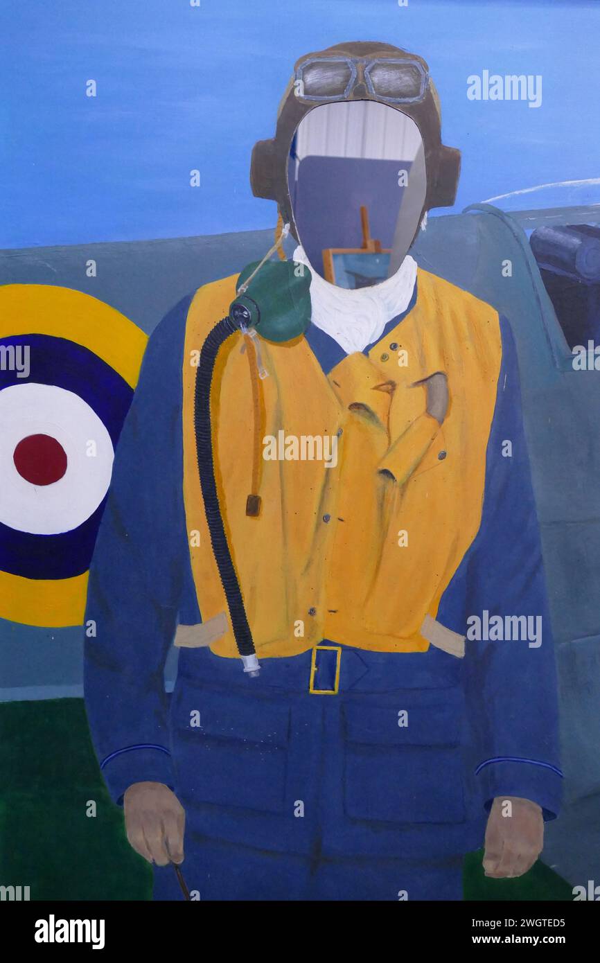 Stand-in figure of World War 2 RAF pilot at Tangmere Military Aviation ...