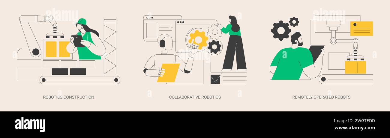 Automotive machine work abstract concept vector illustrations Stock ...