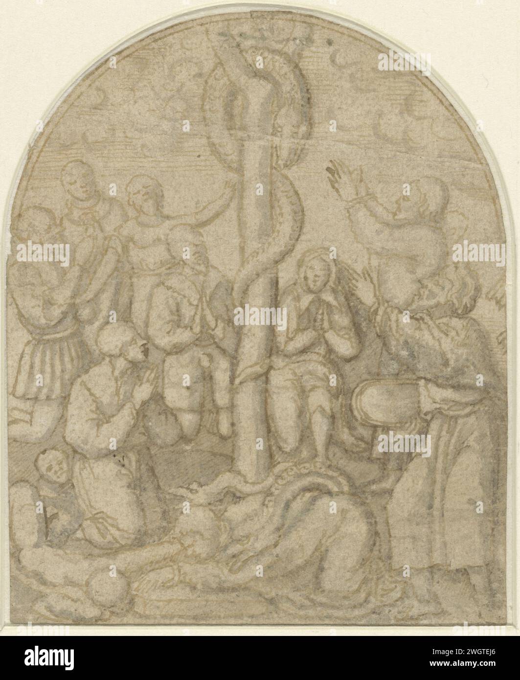 Adoration of the copper snake, Hans Holbein (II) (Circle of), 1500 ...