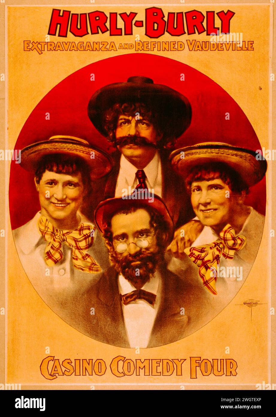 Poster Hurly Burly Extravaganza Refined Vaudeville Stock Photo - Alamy
