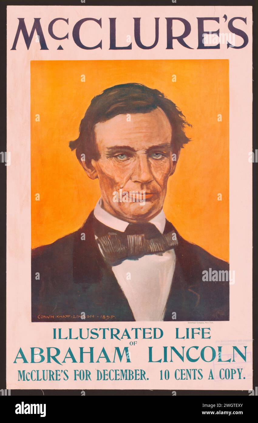 Poster Illustrated Life Abraham Lincoln Stock Photo - Alamy