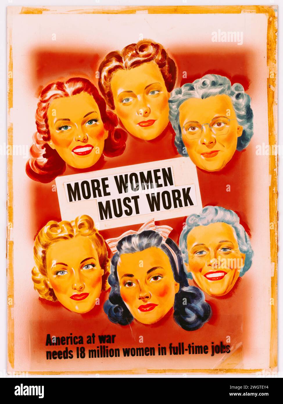 Poster More Women Must Work Stock Photo - Alamy