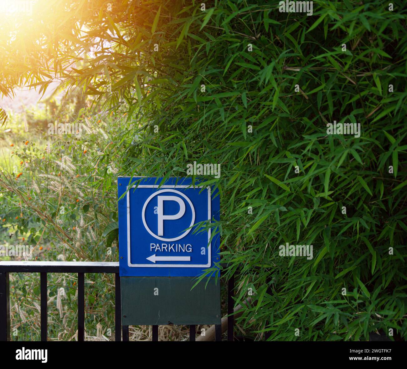 Parking place sign post pole traffic road roadsign Stock Photo - Alamy
