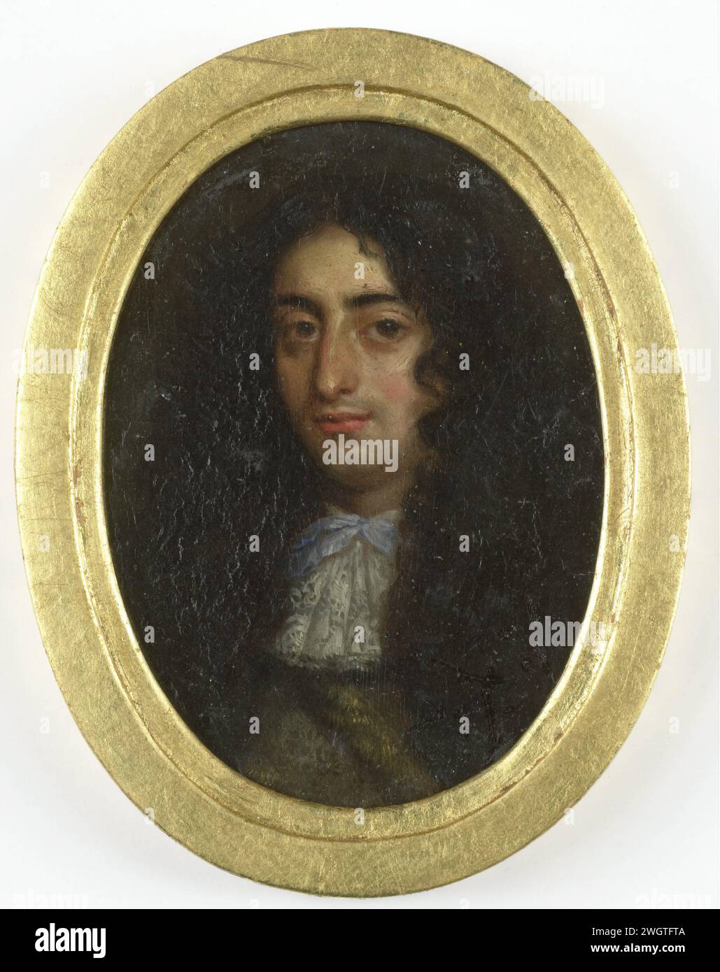 Portrait of an officer, Anonymous, c. 1675 miniature (painting ...