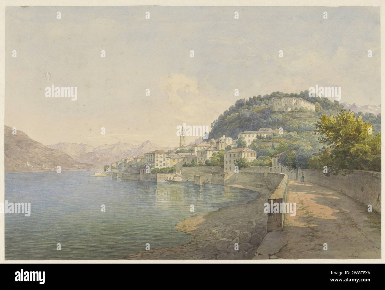 Bellagio on Lake Como, Karoly Lajos Libay, 1824 - 1888 drawing ...