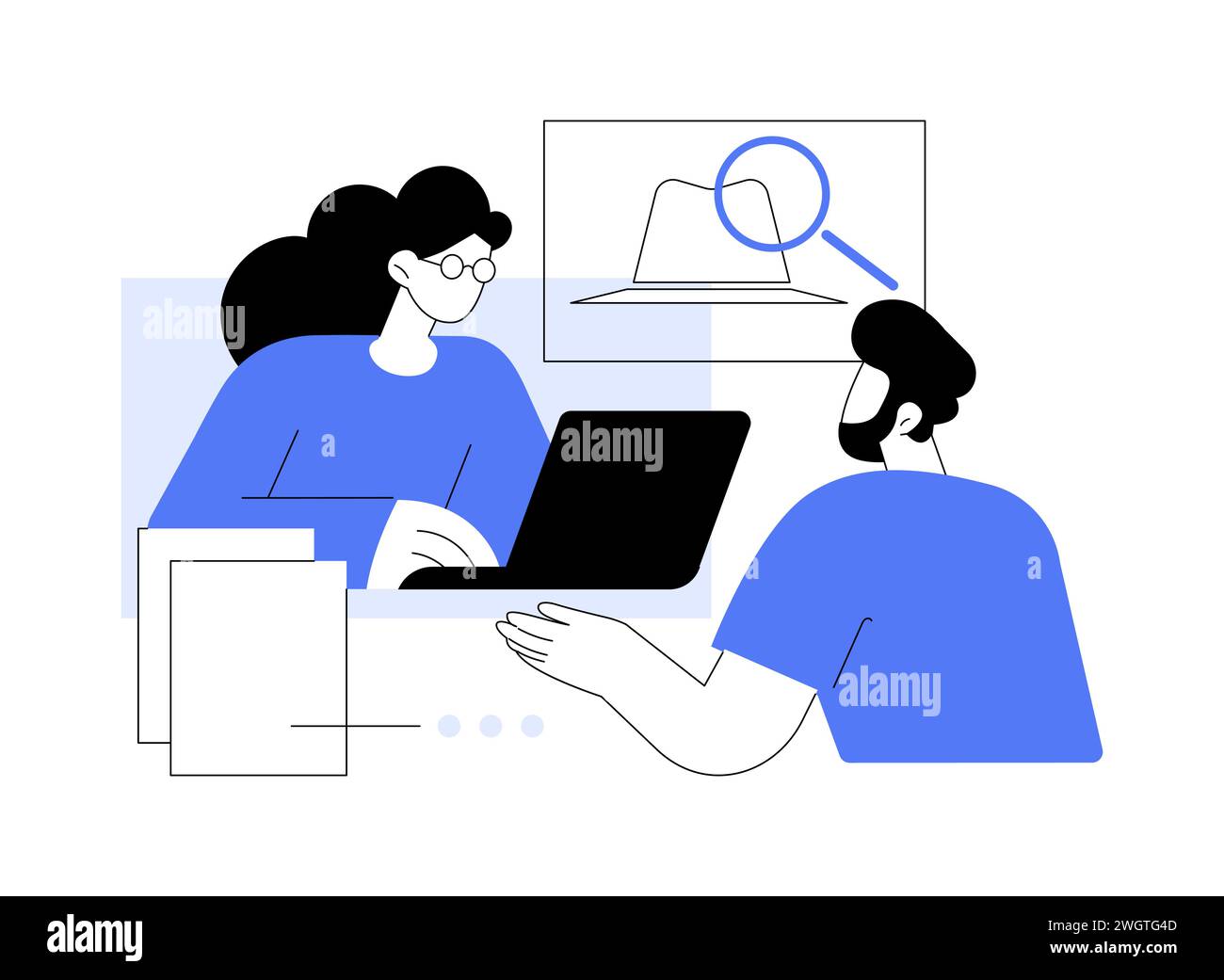 Interview people isolated cartoon vector illustrations Stock Vector ...