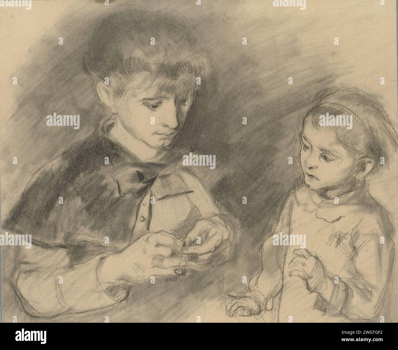 Boy and Girl, Ten Halven Lijve, Adrien Emmanuel Marie, 1858 - 1891 ...