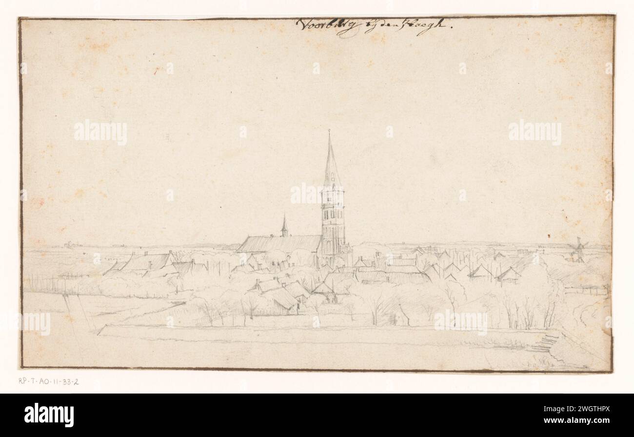 View of Voorburg, Anonymous, 1700 - 1750 drawing View of Voorburg, with ...