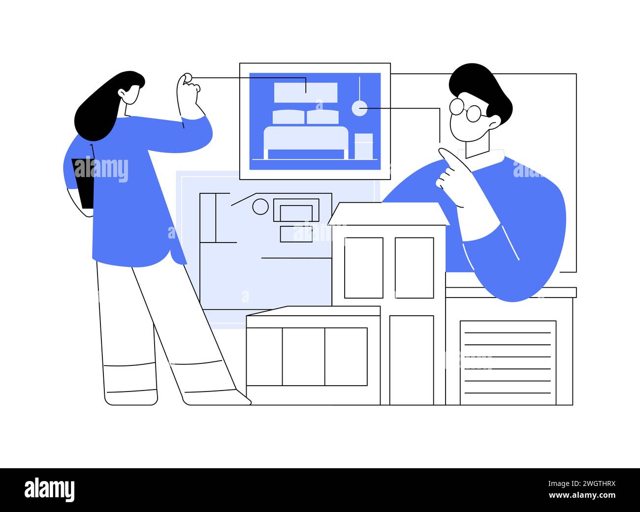 Home staging design isolated cartoon vector illustrations Stock Vector ...