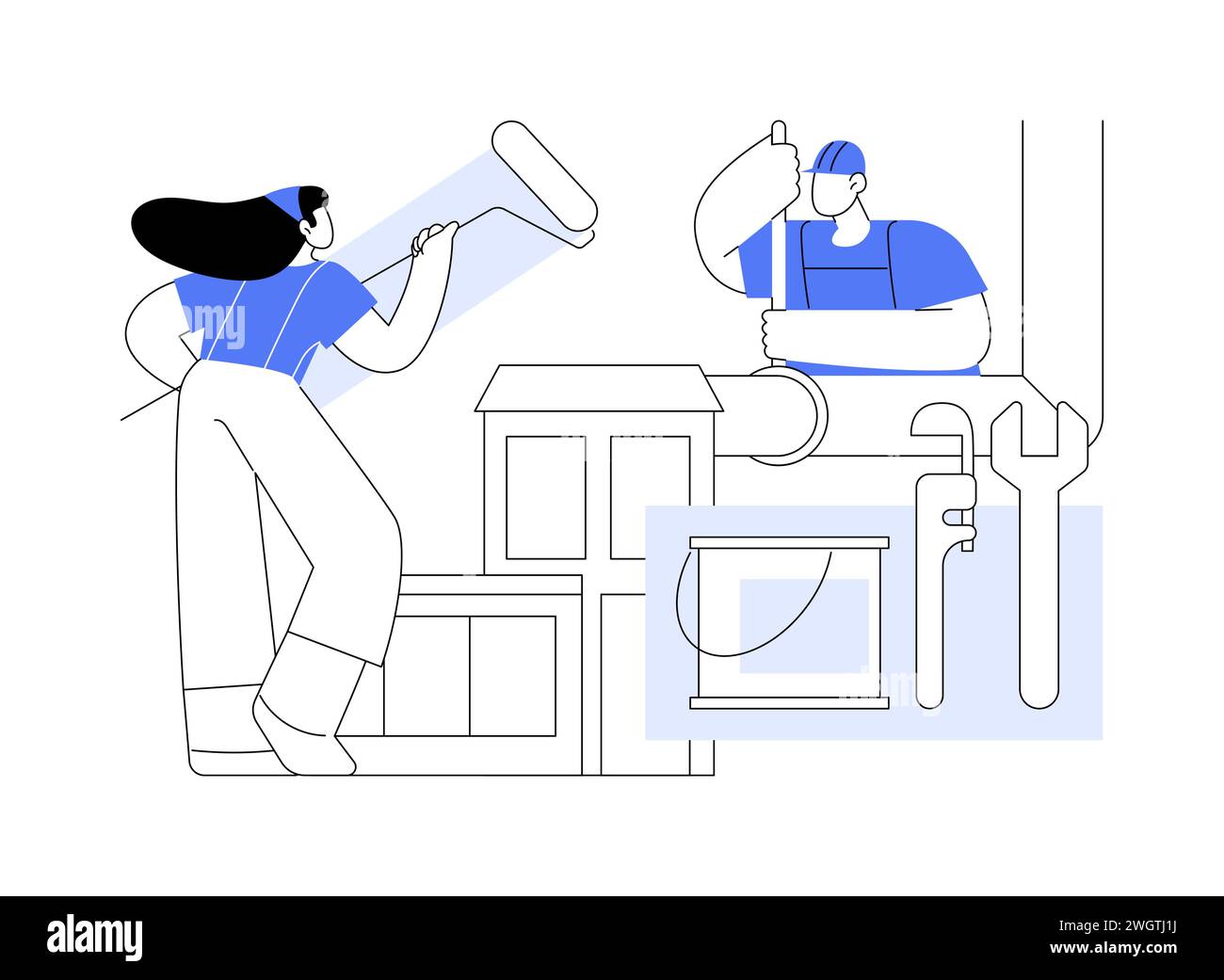 Building rehab Stock Vector Images - Alamy